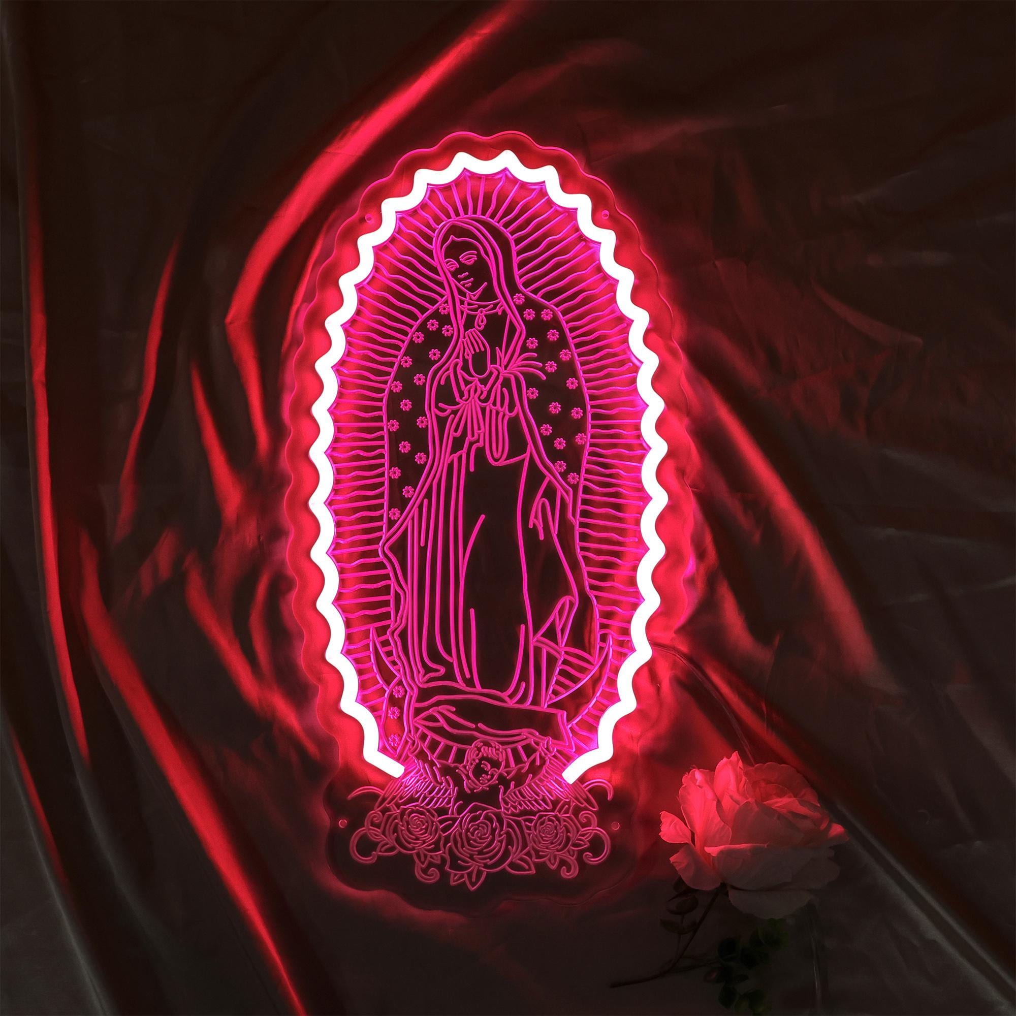 Virgin Mary Neon Sign,virgencita De Guadalupe Decor,guadalupe Wall Sign ...