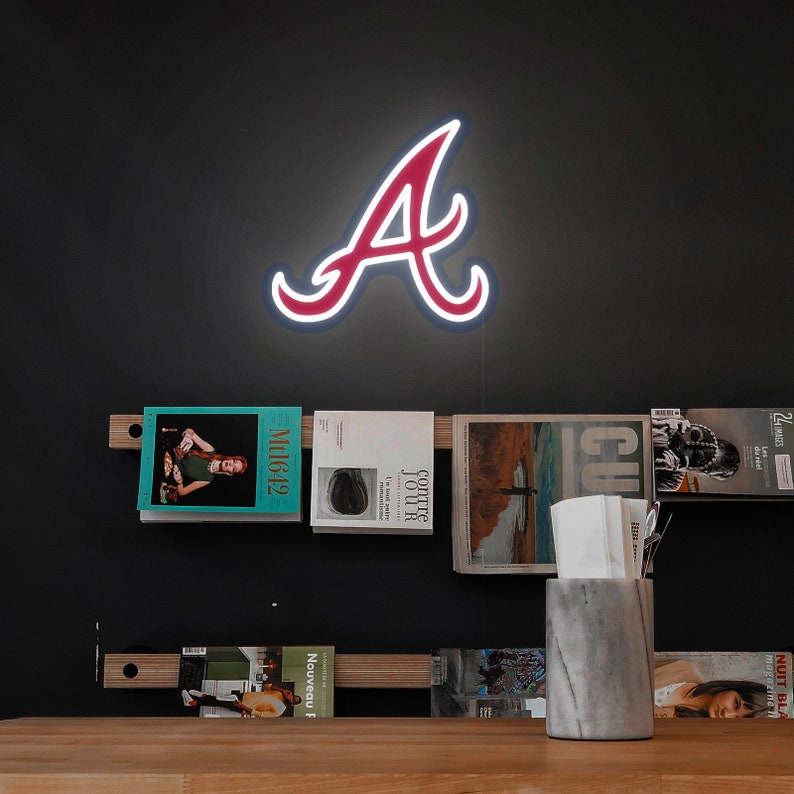 Atlanta Braves Neon Sign, Braves ATL Wall Sign, Atlanta Braves Decor ...