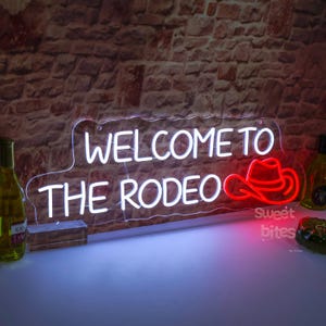 Custom Cowgirl Neon Sign, Welcome to the Rodeo Neon Sign, Western Wall ...