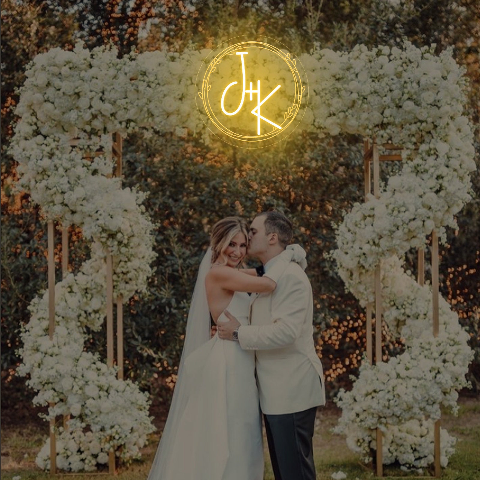 Custom Initials Wedding Neon Sign: Engagement Party Decor - Etsy