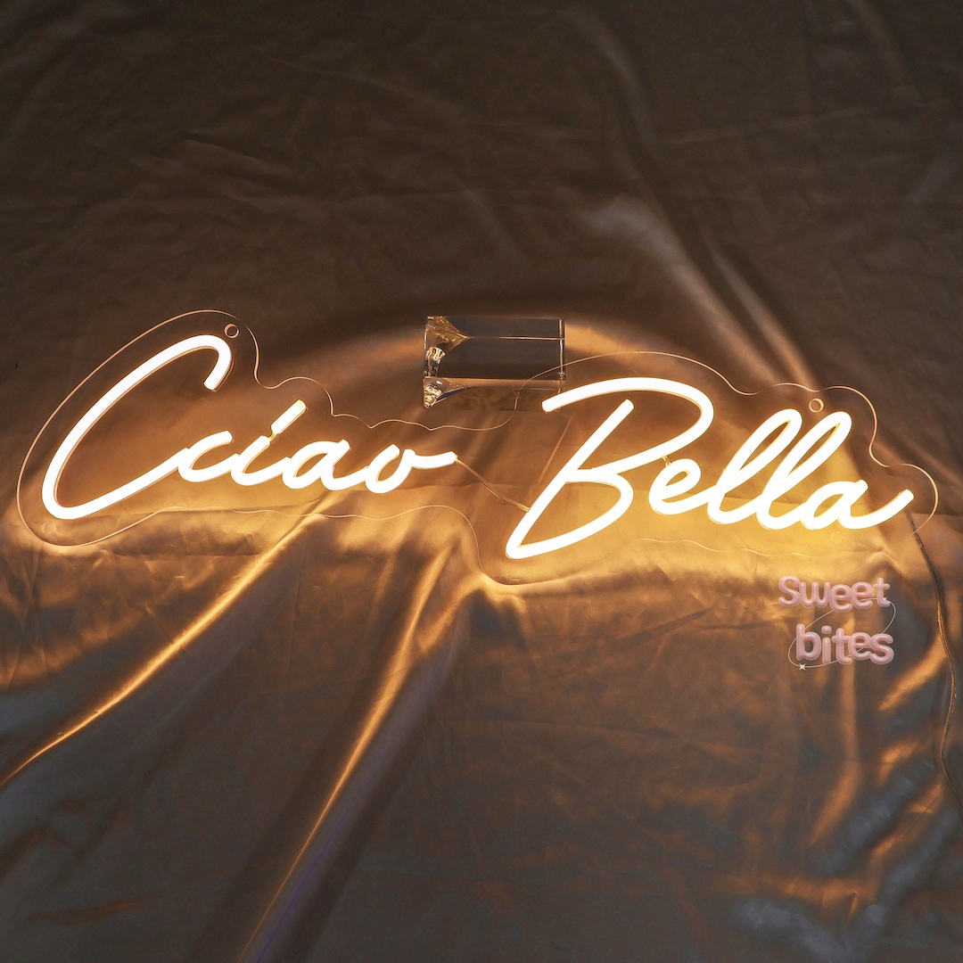 Ciao Bella Neon Sign,italian Wall Sign,hello Beauty Sign,girly Wall Art ...