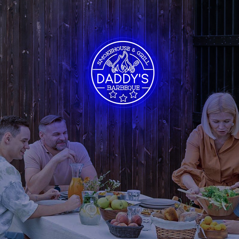 Personalized Barbecue Neon Sign, Custom Engraved Smokehouse & Grill ...