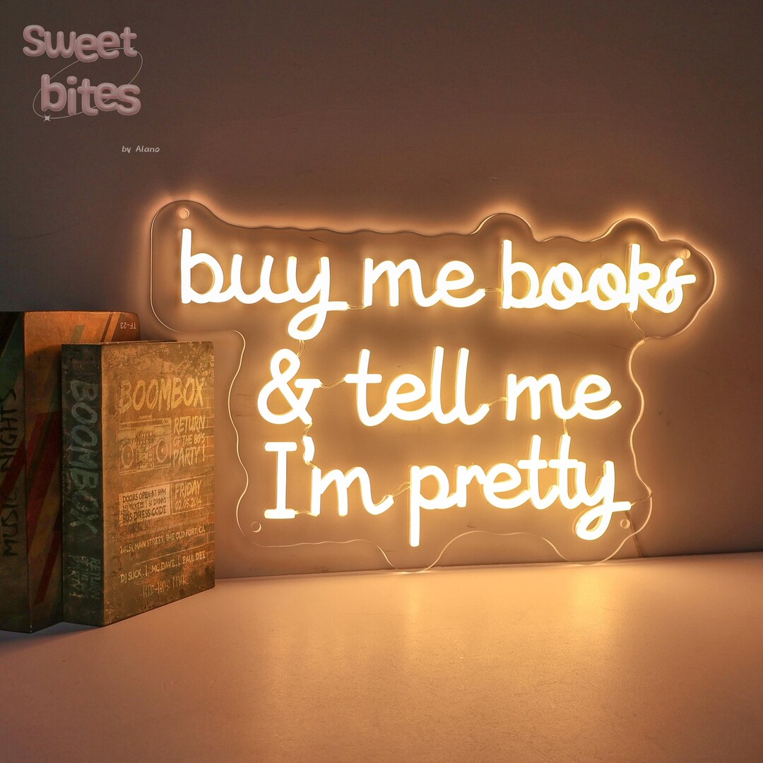 Reading Neon Sign,book Lover Gift,home Library Sign,library Neon Sign ...