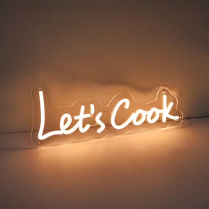 Let's Cook Neon Sign,kitchen Neon Sign,kitchen Wall Decor,mother's Day ...