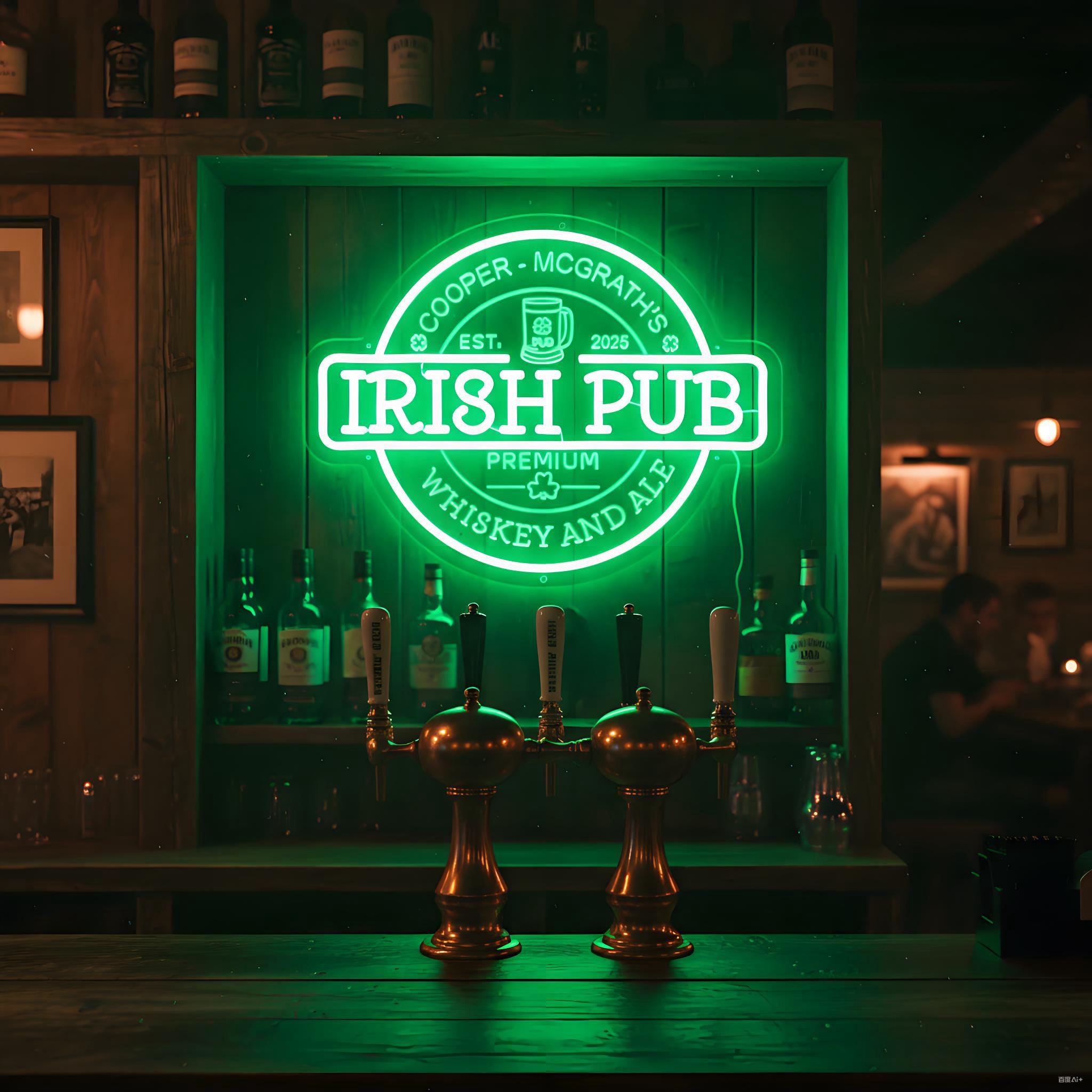 Custom Irish Pub Neon Sign, Personalized Whiskey Irish Bar Neon, Pub ...