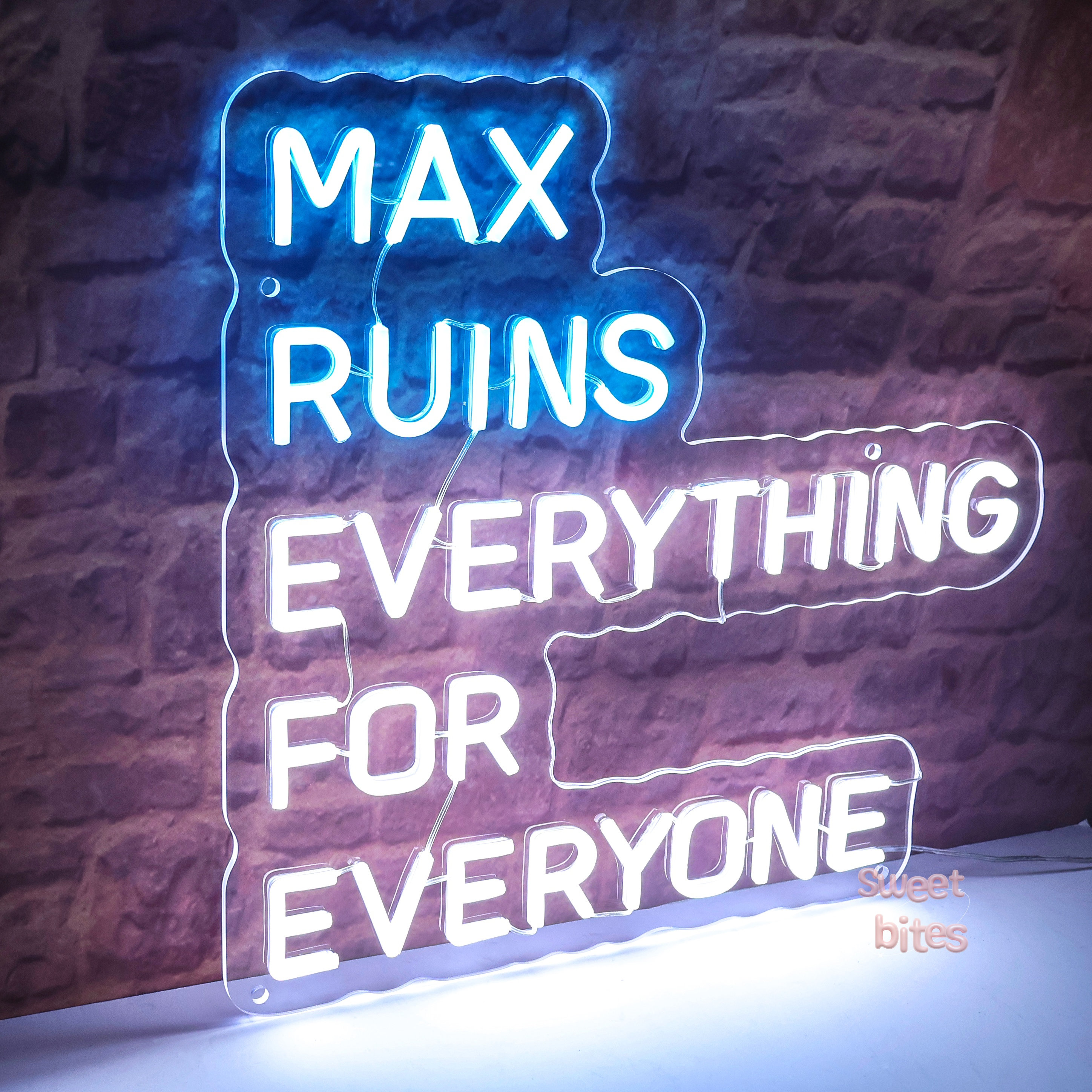 Max Ruins Everything for Everyone Neon Sign,formula 1 Wall Decor,lando ...
