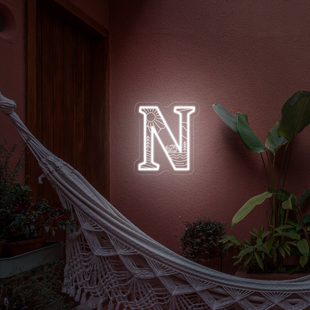 Camping Letters Neon Sign,monogram Decor,camping Decor,rv Decor,camping ...