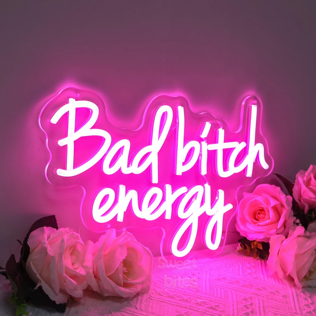 Bad Bitch Energy Neon Sign,party Neon Sign,bridal Shower Decor,wedding ...