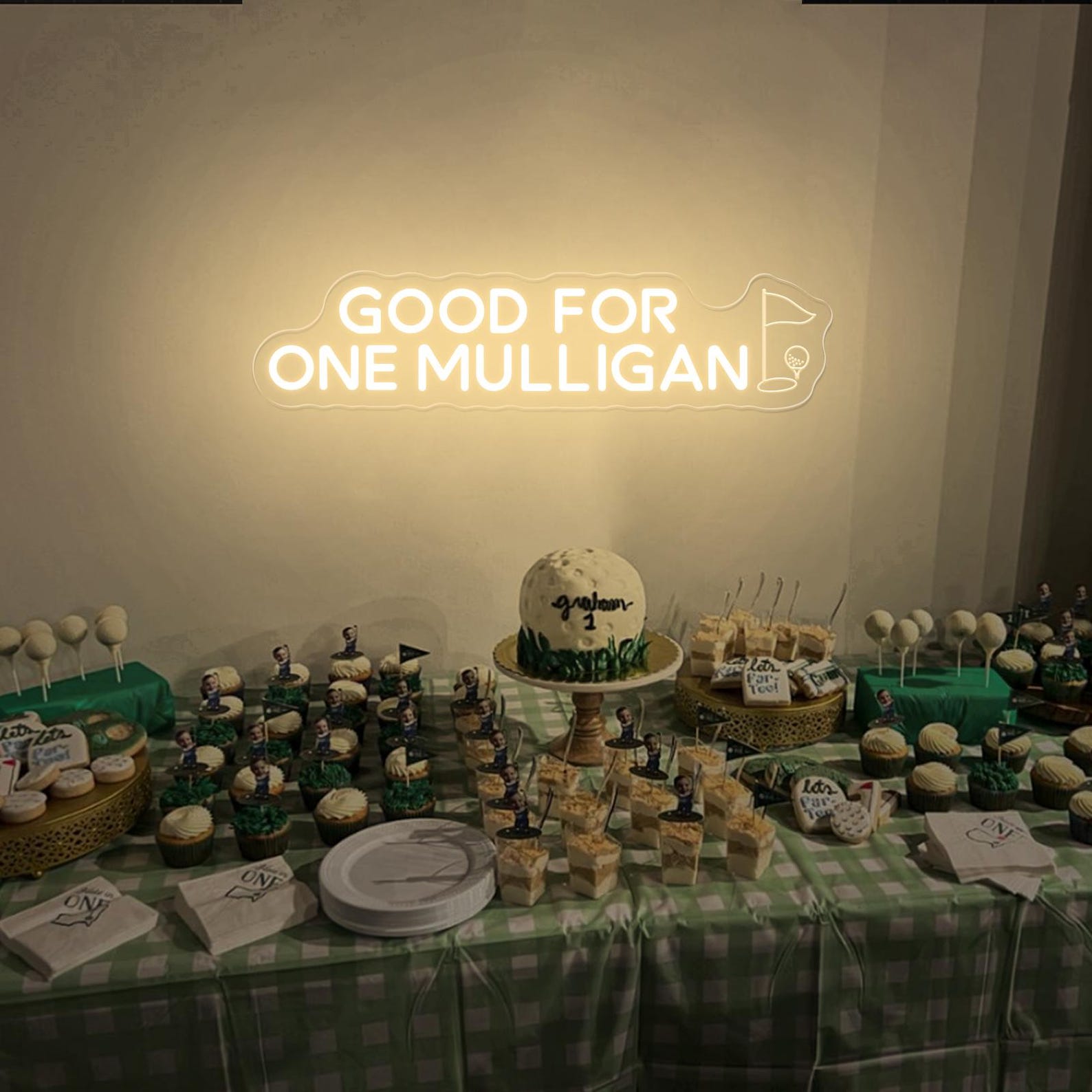 Good for One Mulligan Neon Sign,19th Hole Wall Decor,the Masters Golf ...