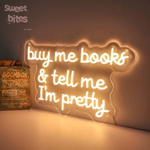 Reading Neon Sign,book Lover Gift,home Library Sign,library Neon Sign ...