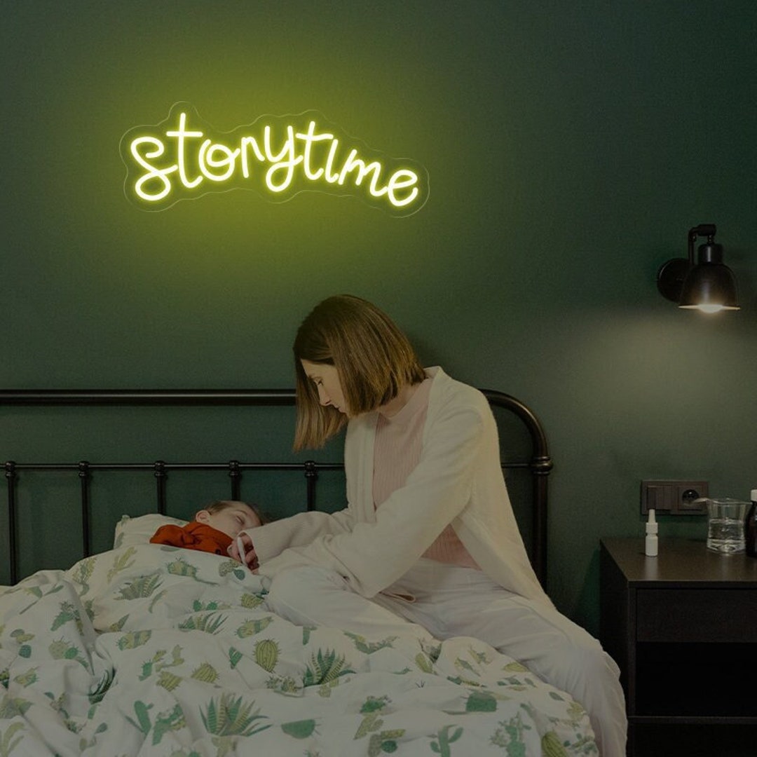 Storytime Neon Sign,reading Corner Sign,kids Bedroom Wall Sign ...