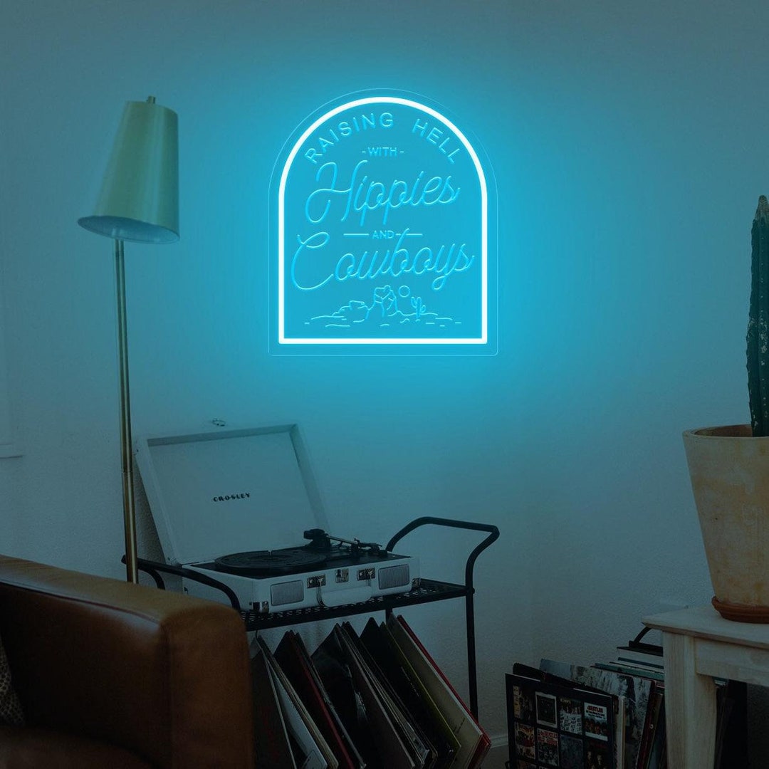 Cowboy Neon Sign,weatern Style Decor,cowboy Home Decor,retro Wall Sign ...