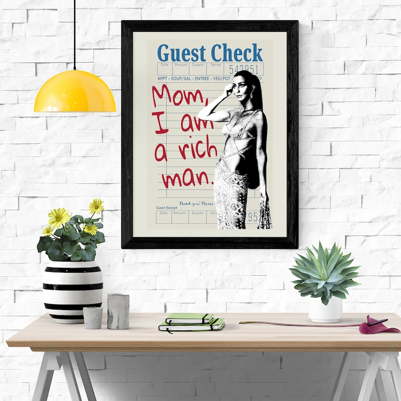 Mom, I Am a Rich Man Poster, Bar Art, Digital Download, Trendy Guest ...