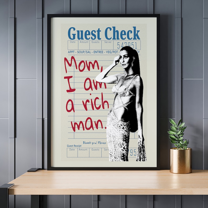 Mom, I Am a Rich Man Poster, Bar Art, Digital Download, Trendy Guest ...