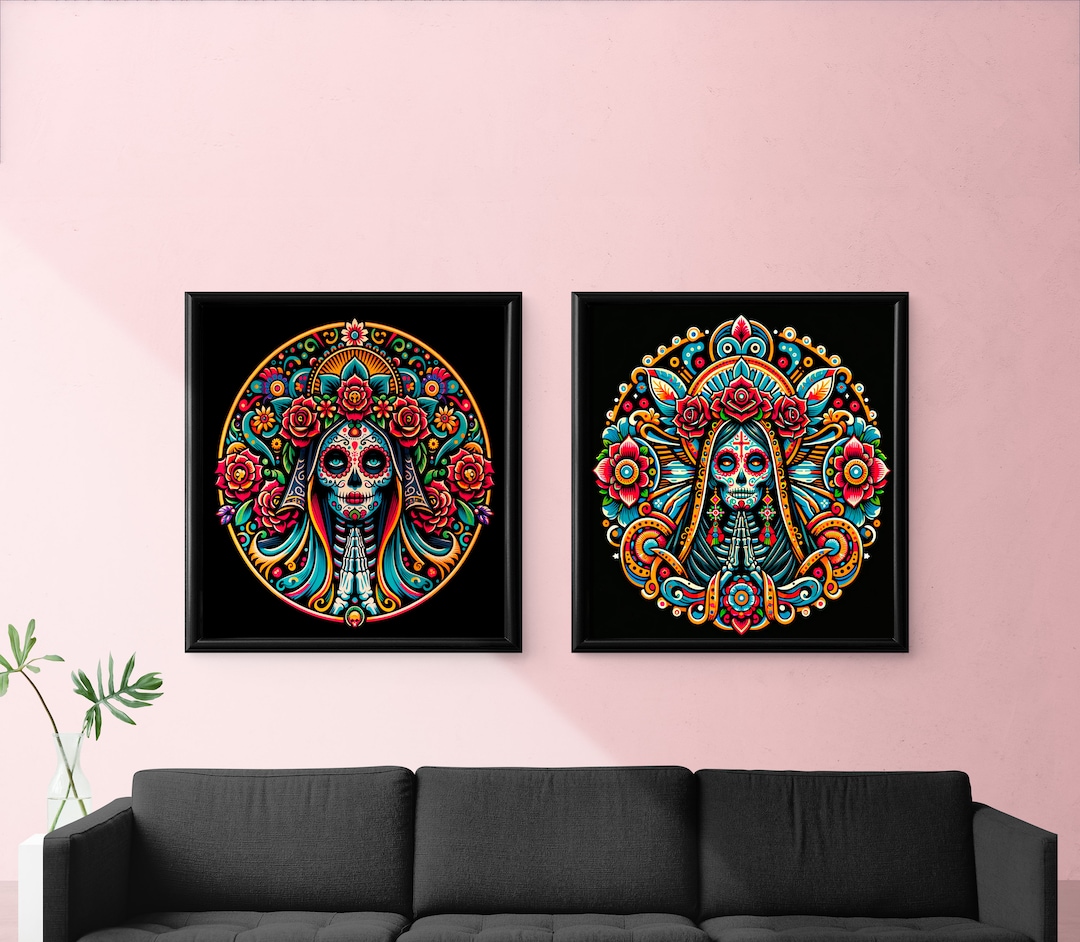 Exclusive Sacred Drawings: the Mexican Santa Muerte, Authentic Art - Etsy