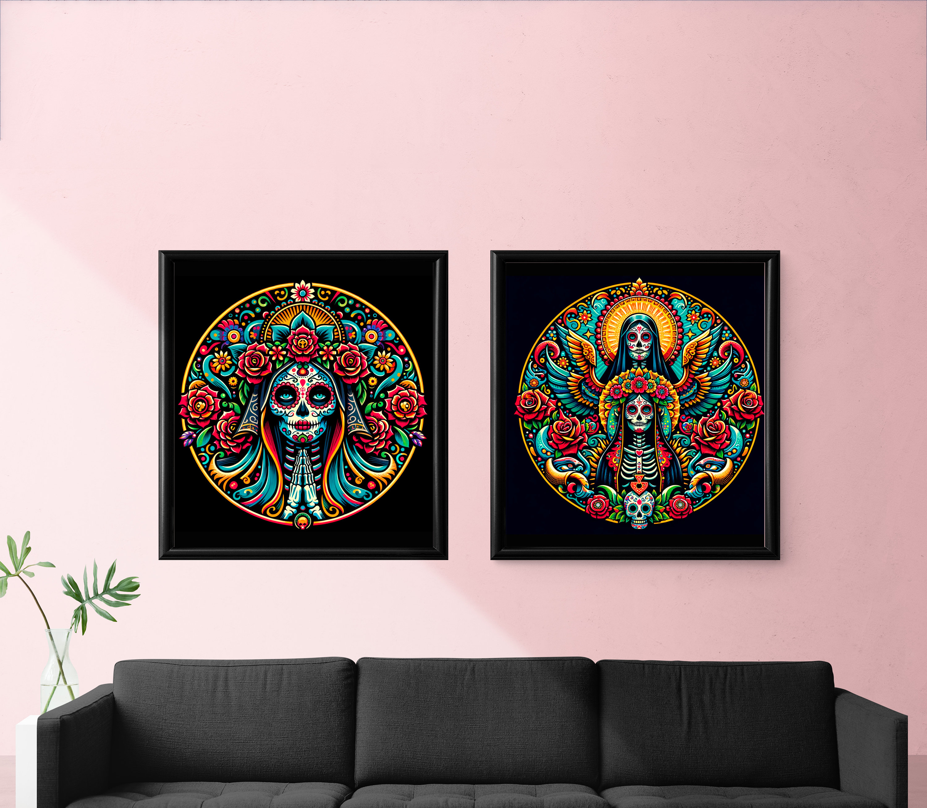 Exclusive Sacred Drawings: the Mexican Santa Muerte, Authentic Art - Etsy