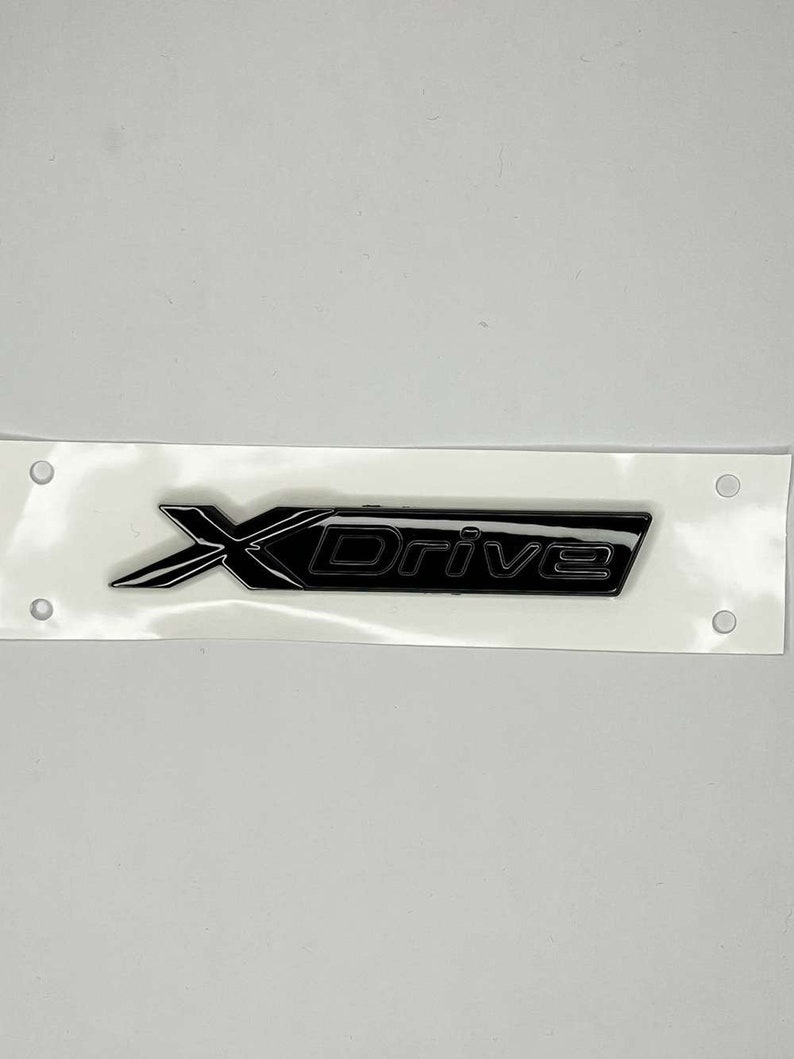 BMW X DRIVE Gloss Black Rear / Boot Badge M Sport X1 X3 X5 X7 X3m X4m ...