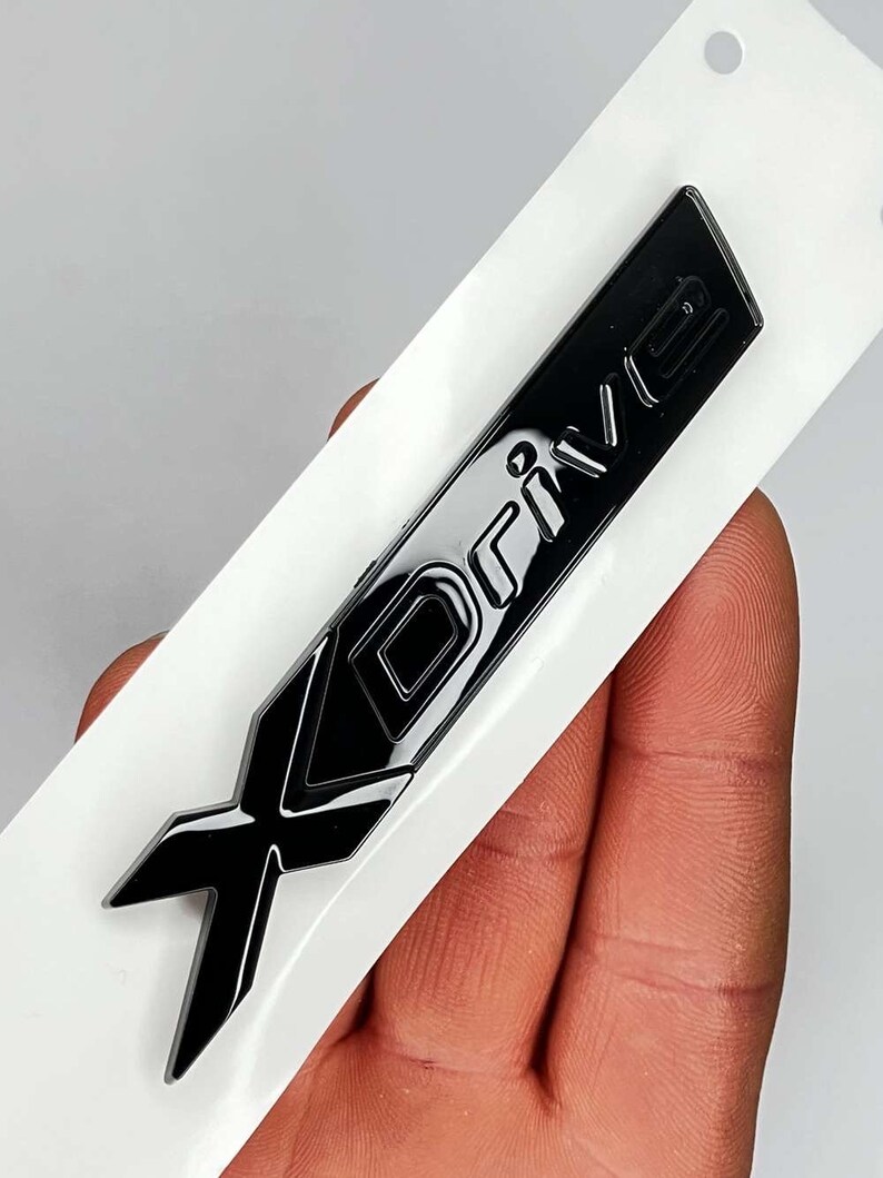 BMW X DRIVE Gloss Black Rear / Boot Badge M Sport X1 X3 X5 X7 X3m X4m ...