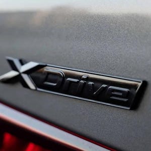 BMW X DRIVE Gloss Black Rear / Boot Badge M Sport X1 X3 X5 X7 X3m X4m ...