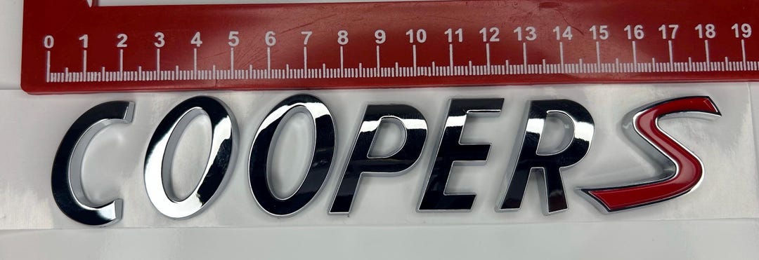 MINI Chrome Cooper S Badge Emblem Sticker for Mini Cooper S 2002+ With ...