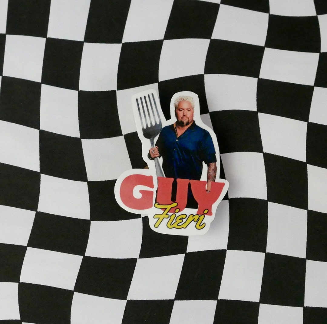 Funny Guy Fieri Fan Art Vinyl Sticker - Etsy
