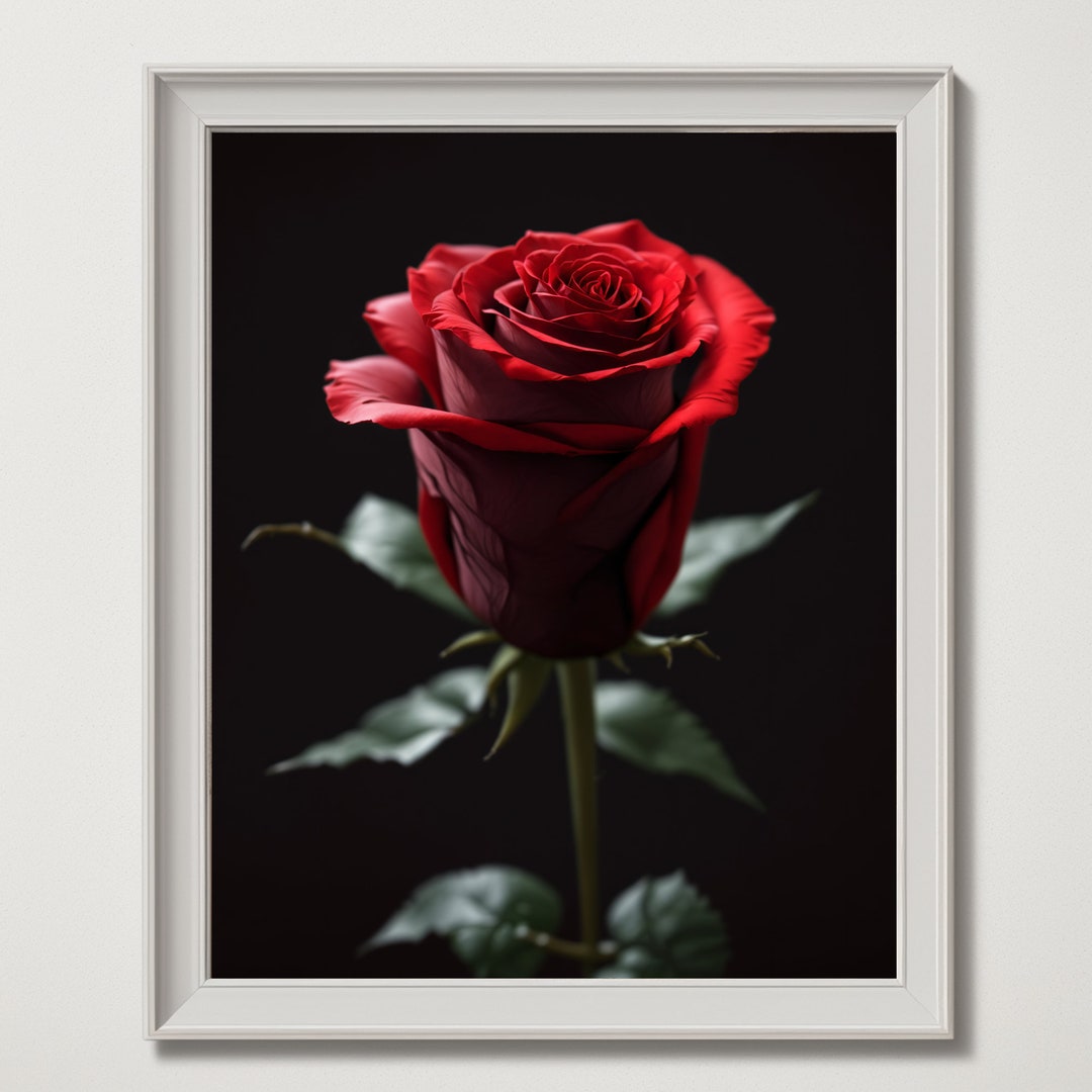Rose, Photo Realistic Digital Download, Printable Wall Art, Instant ...