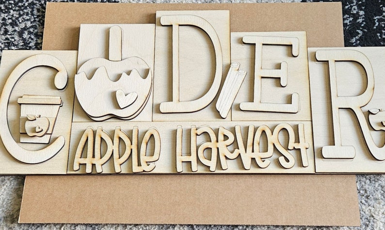 Apple Cider Harvest Wood Cutouts - Etsy