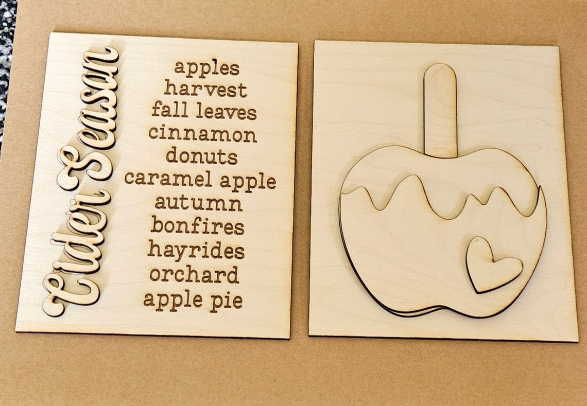 Apple Cider Harvest Wood Cutouts - Etsy