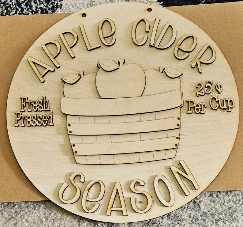 Apple Cider Harvest Wood Cutouts - Etsy