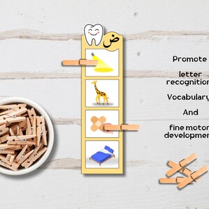 Arabic Alphabet Clip Cards, Learn Arabic Pdf Printable. - Etsy