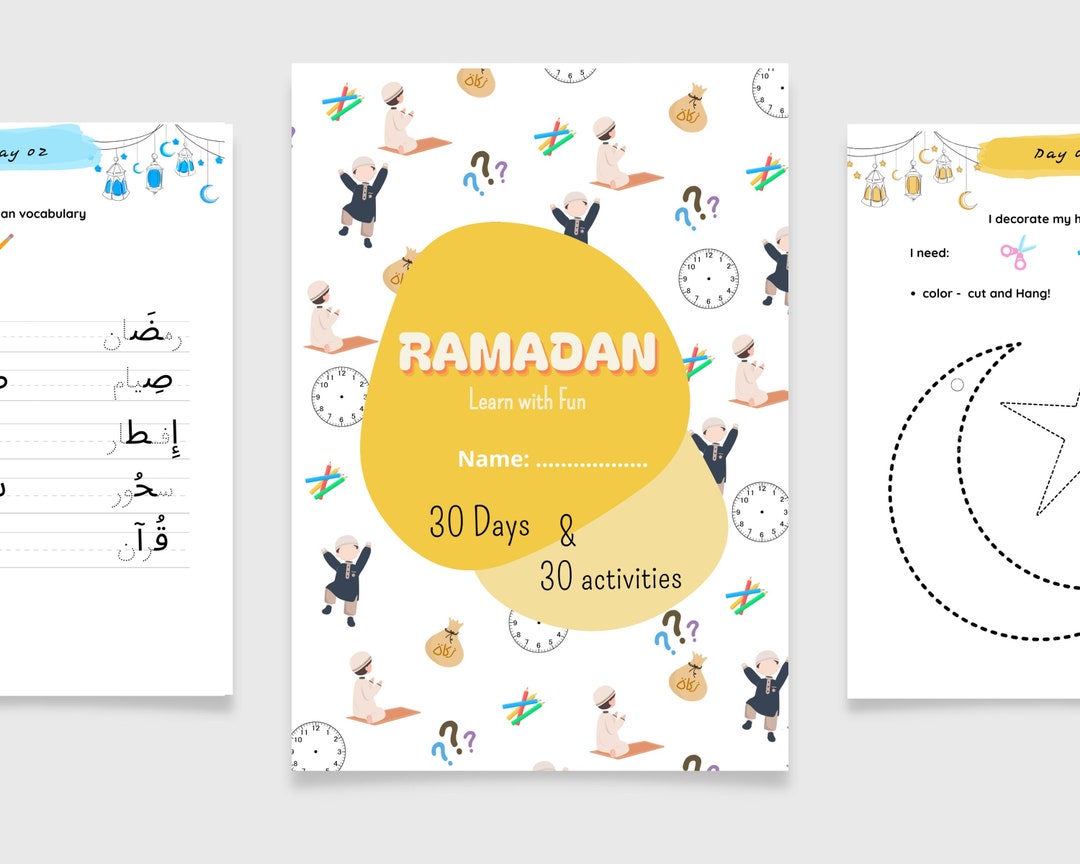 Ramadan Activity Book for Kids, 30 Days 30 Activities Ramadan, Learn ...