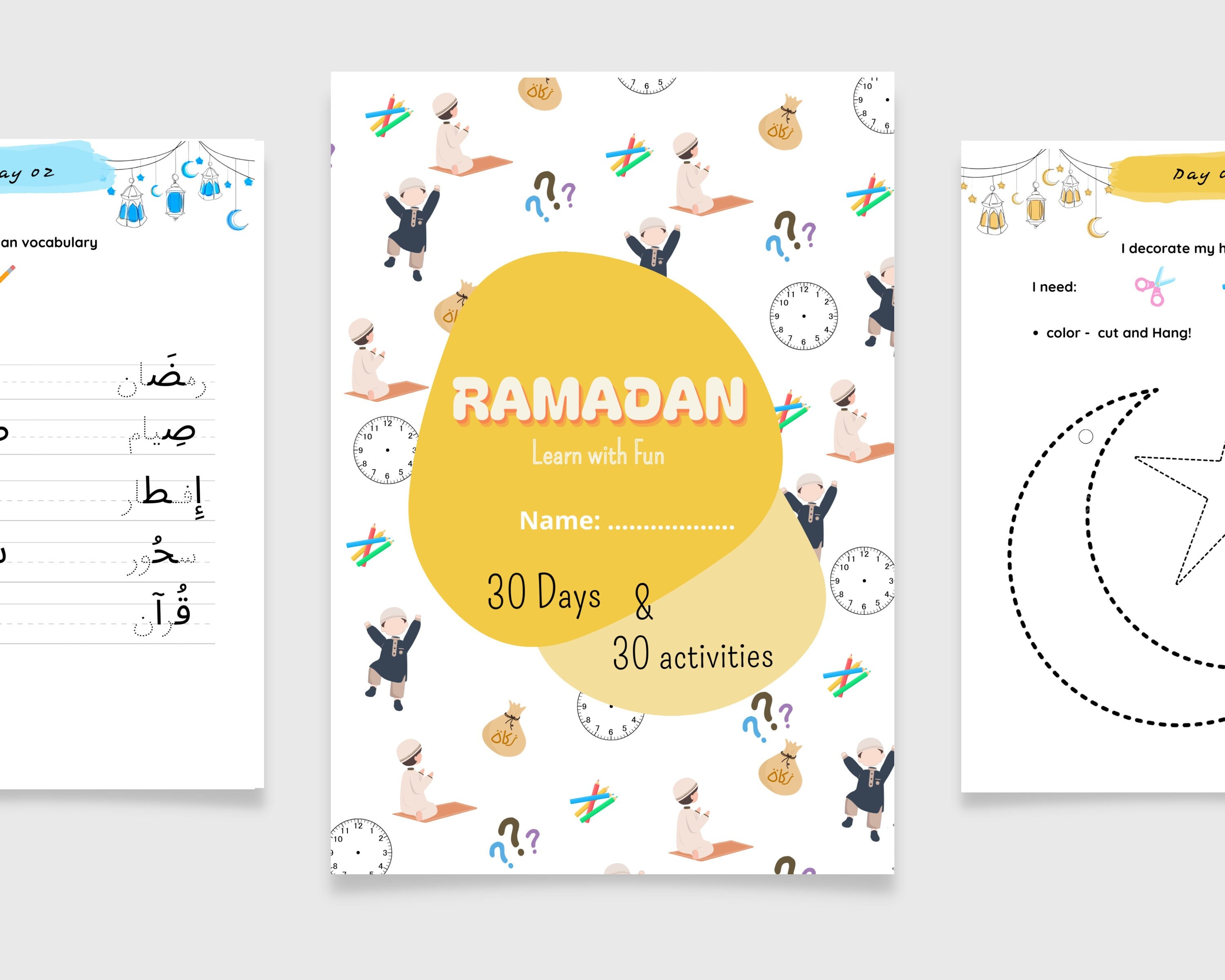 Ramadan Activity Book for Kids, 30 Days 30 Activities Ramadan, Learn ...