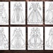 Medieval Dress Coloring Pages for Adults and for Kids Grayscale ...