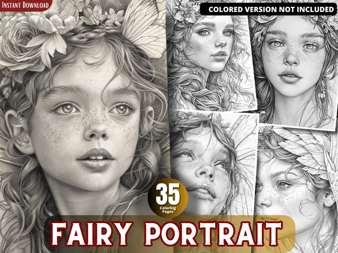 Butterfly Fairy, Coloring Pages for Adults and for Kids for Relax and ...