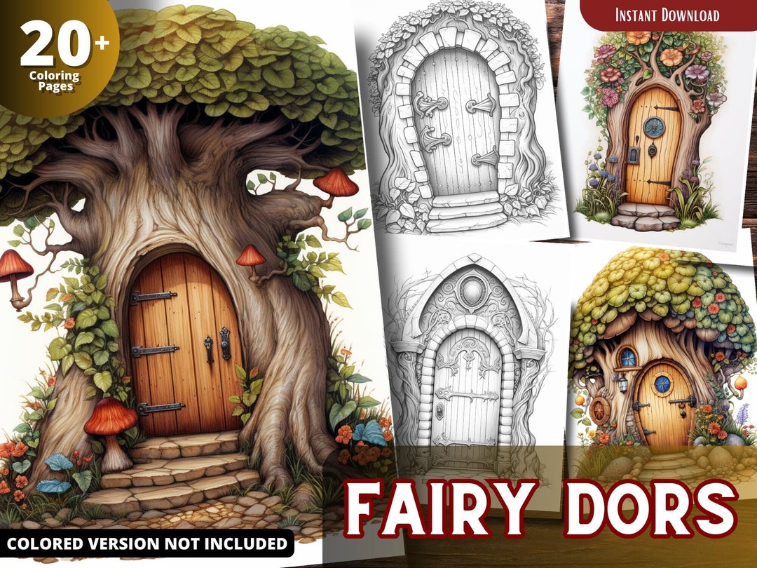 Fairy Dors Coloring Coloring Pages for Adults and for Kids for Relax ...