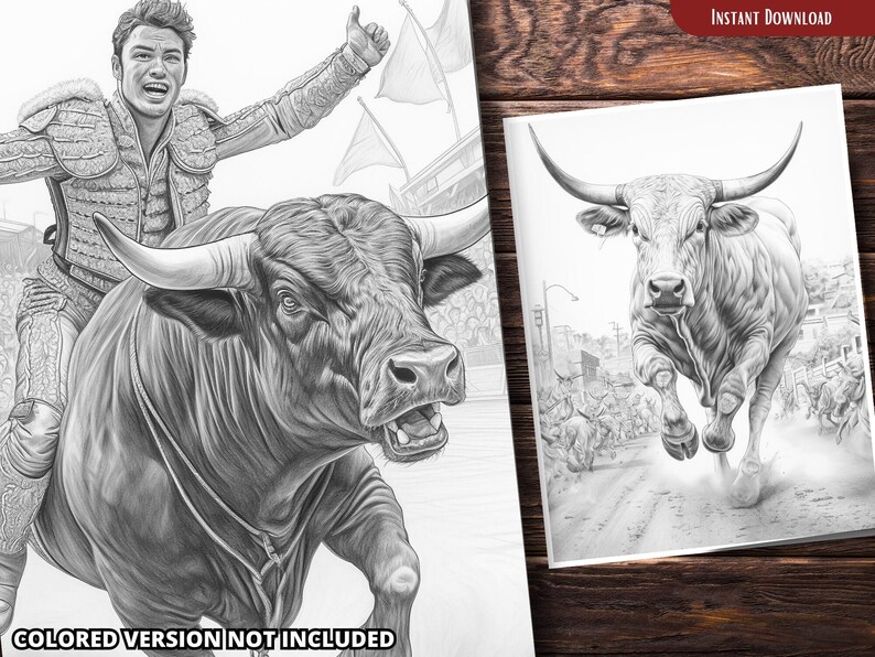 Matador Coloring Pages for Adults and for Kids for Relax and Stress ...