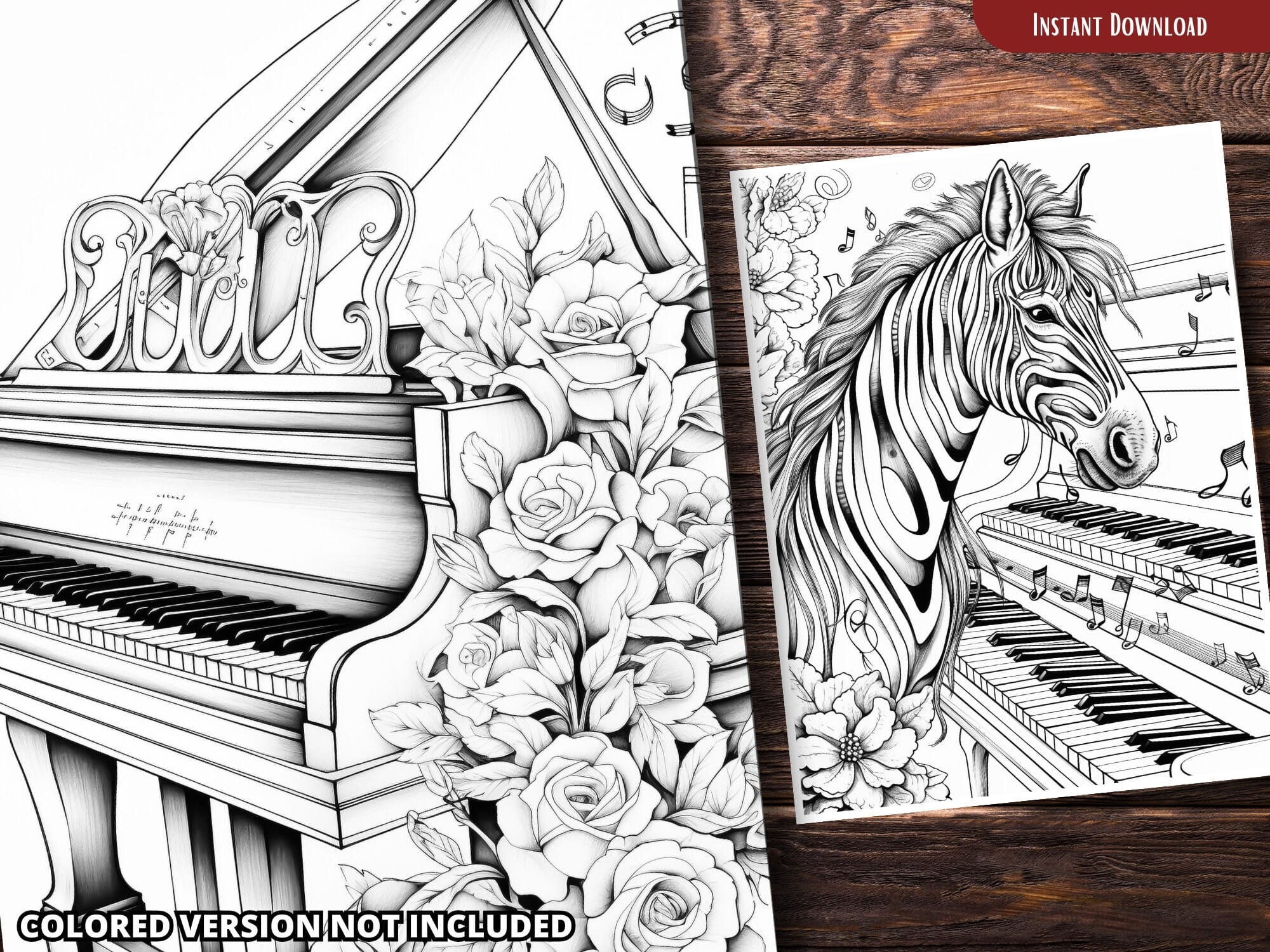 Music Chill Coloring Pages for Adults and for Kids for Relax and Stress ...