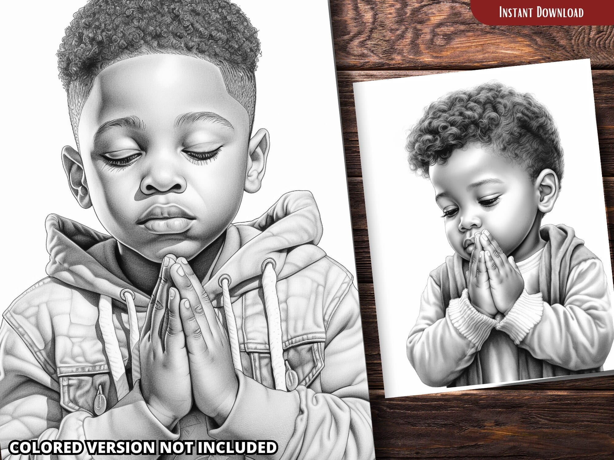 People Praying Coloring Pages for Adults and for Kids for Relax and ...
