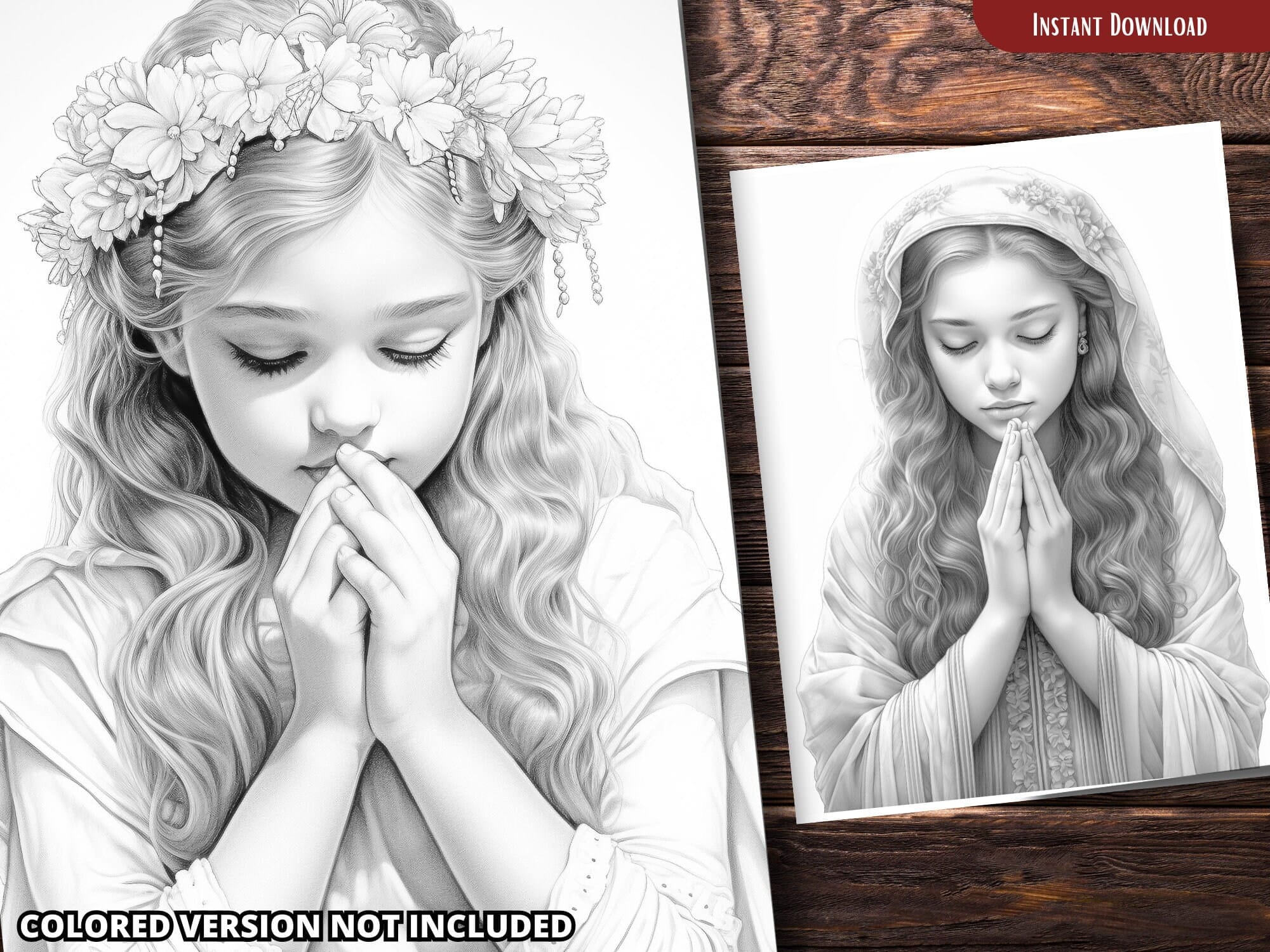 People Praying Coloring Pages for Adults and for Kids for Relax and ...