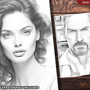 Portraits Coloring Pages for Adults and for Kids for Relax and Stress ...