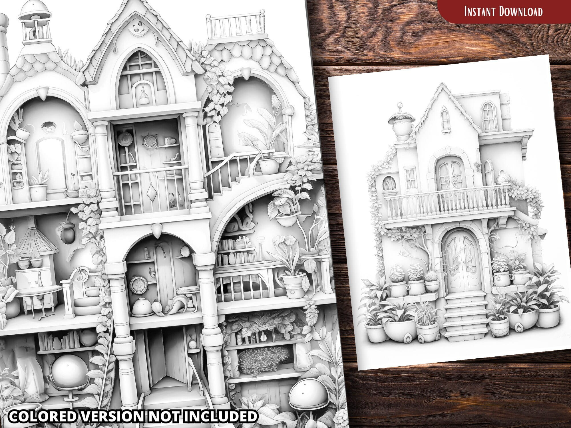 Cute House Coloring Pages for Adults and for Kids Coloring Pages ...