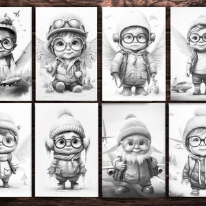 Little Gnomes Coloring Pages for Adults and for Kids for Relax and ...