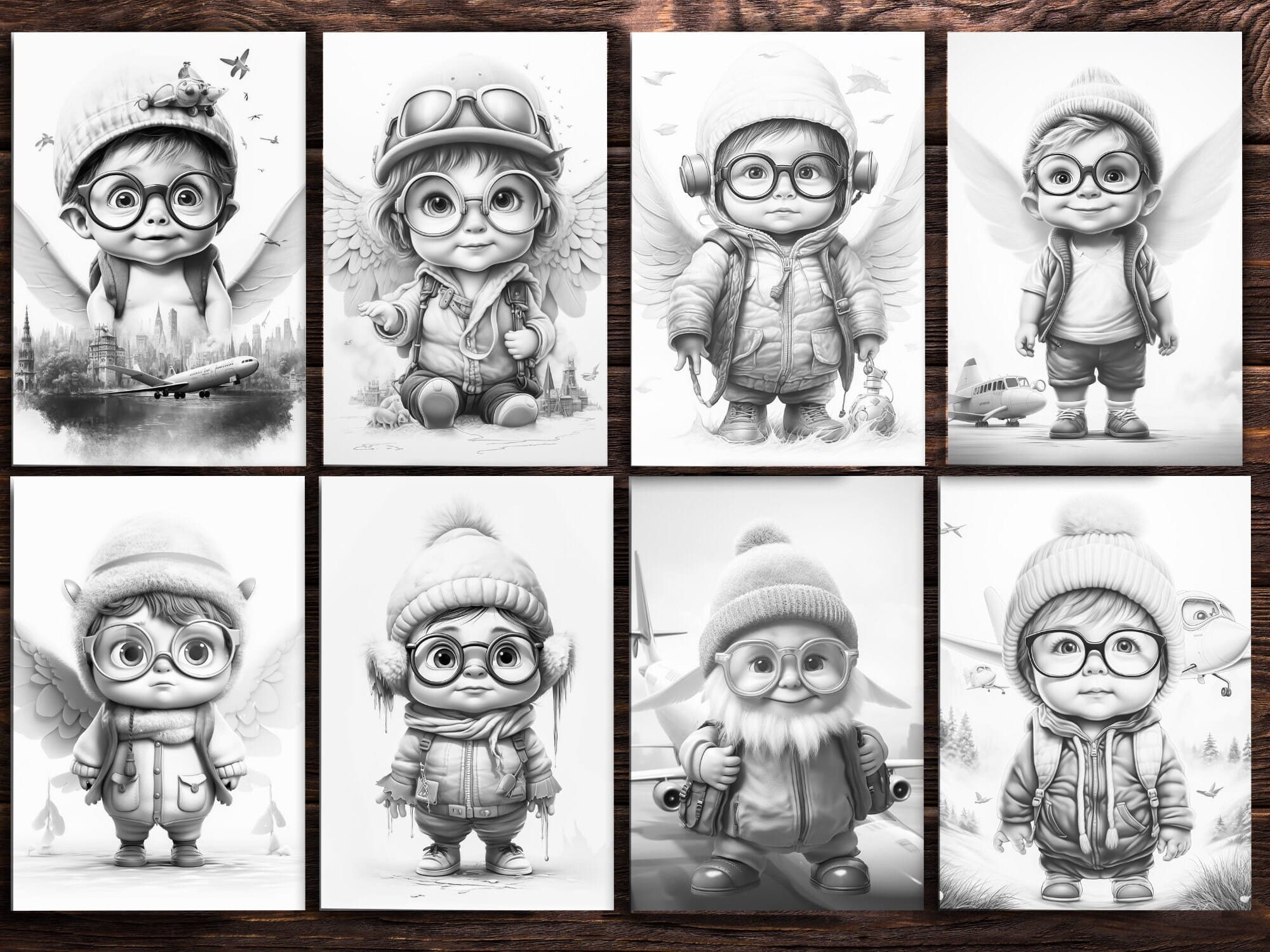 Little Gnomes Coloring Pages for Adults and for Kids for Relax and ...