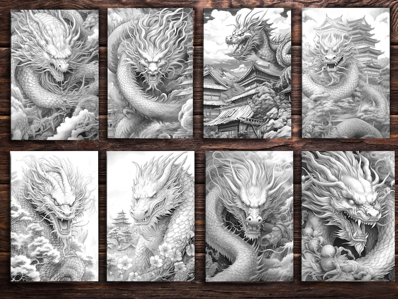 Japanese Dragon Coloring Pages for Adults and for Kids for Relax and ...