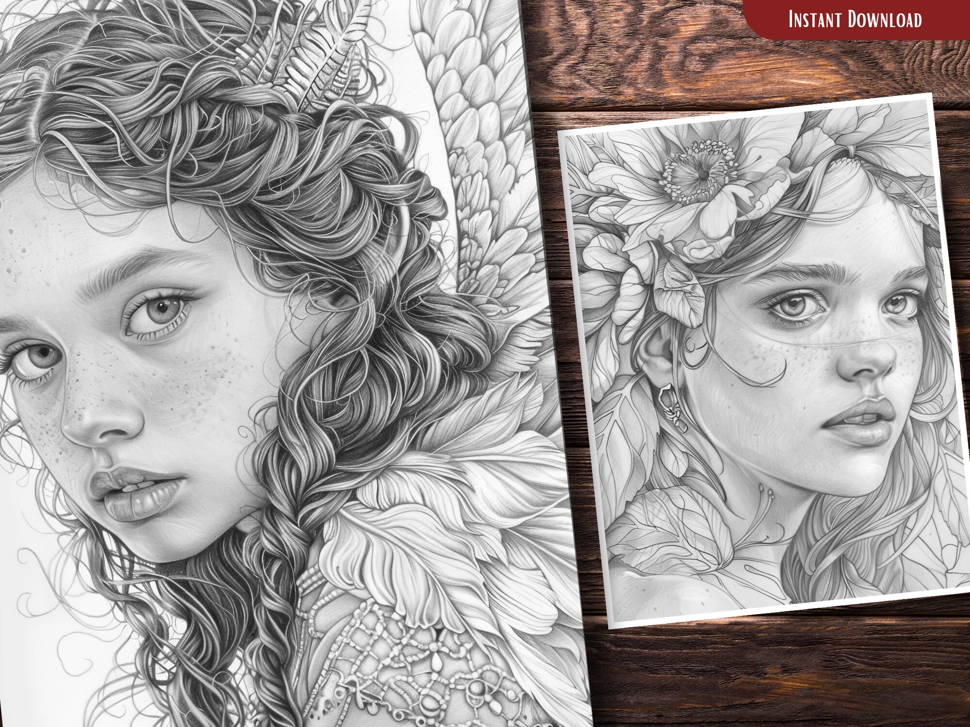 Butterfly Fairy, Coloring Pages for Adults and for Kids for Relax and ...