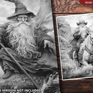Wizard Coloring Pages for Adults and for Kids for Relax and Stress ...