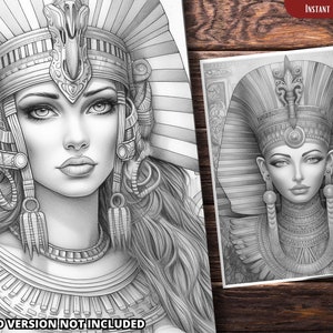 Egyptian Queen Coloring Pages for Adults and for Kids for Relax and ...