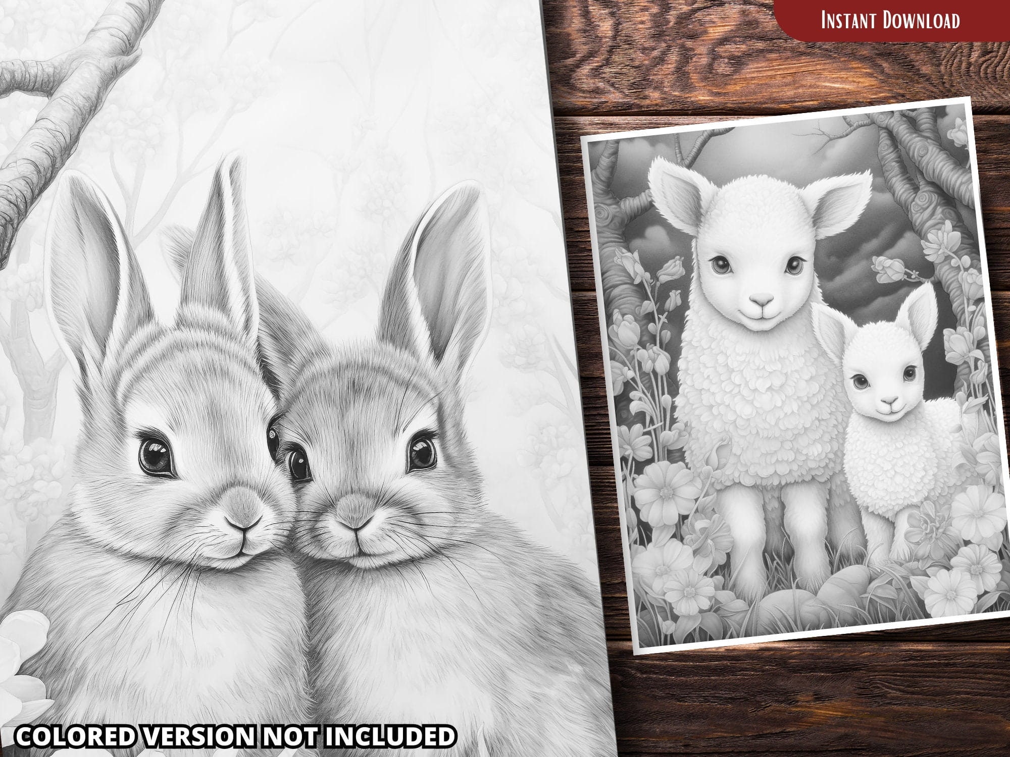 Animal Love Coloring Pages for Adults and for Kids Coloring Pages ...