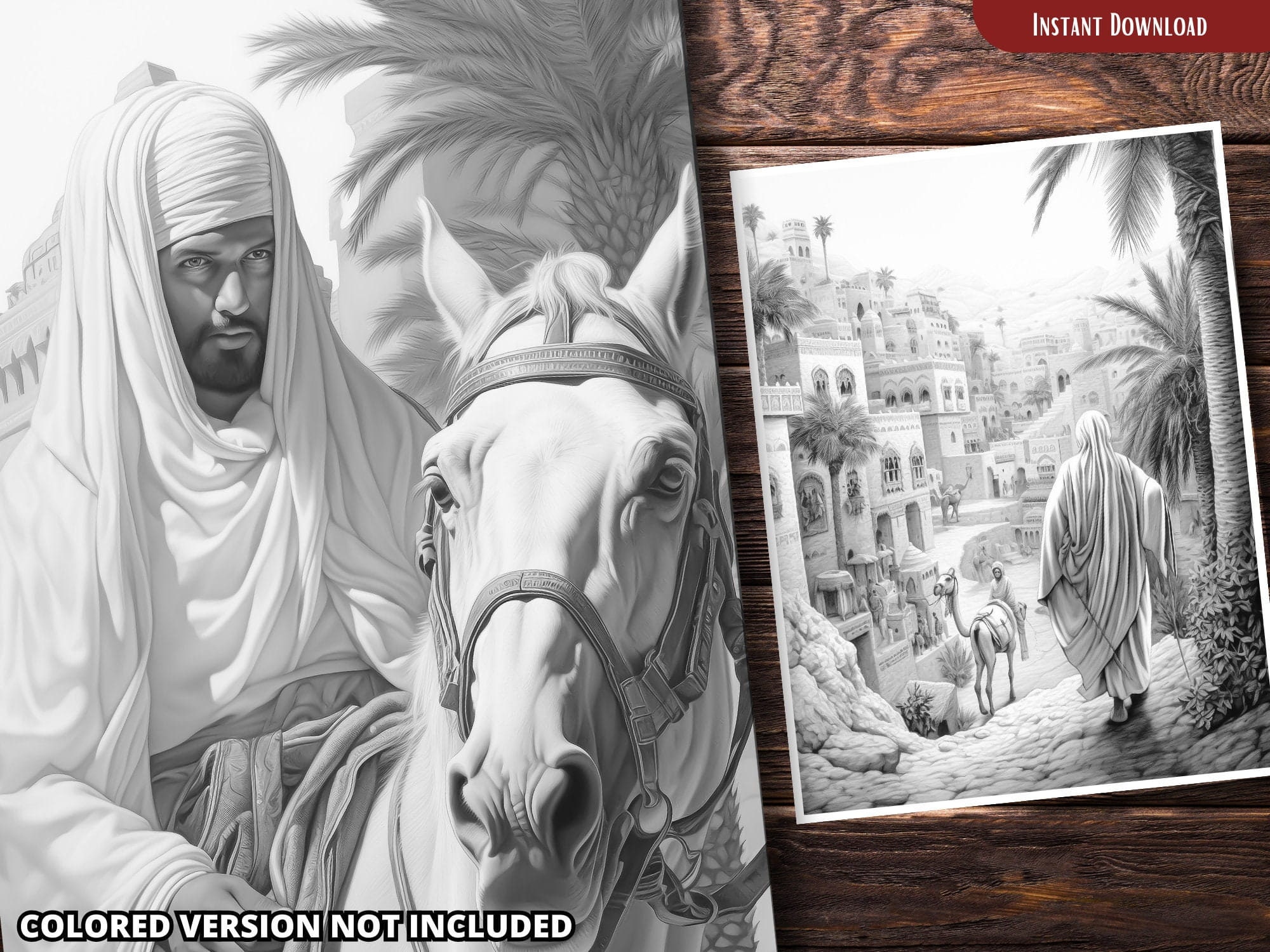 Unleash the Magic of Arabia Coloring Pages for Adults and for Kids ...