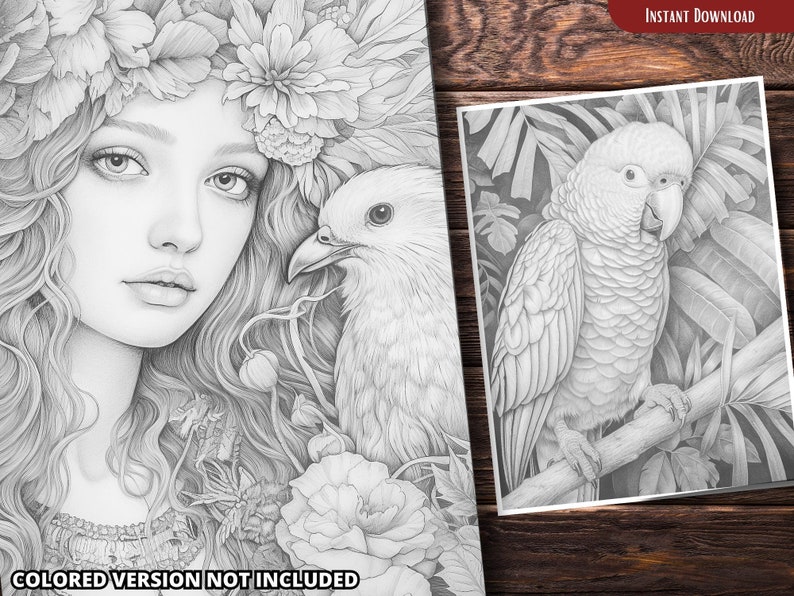 Mix of Coloring Pages for Adults and for Kids for Relax and Stress ...